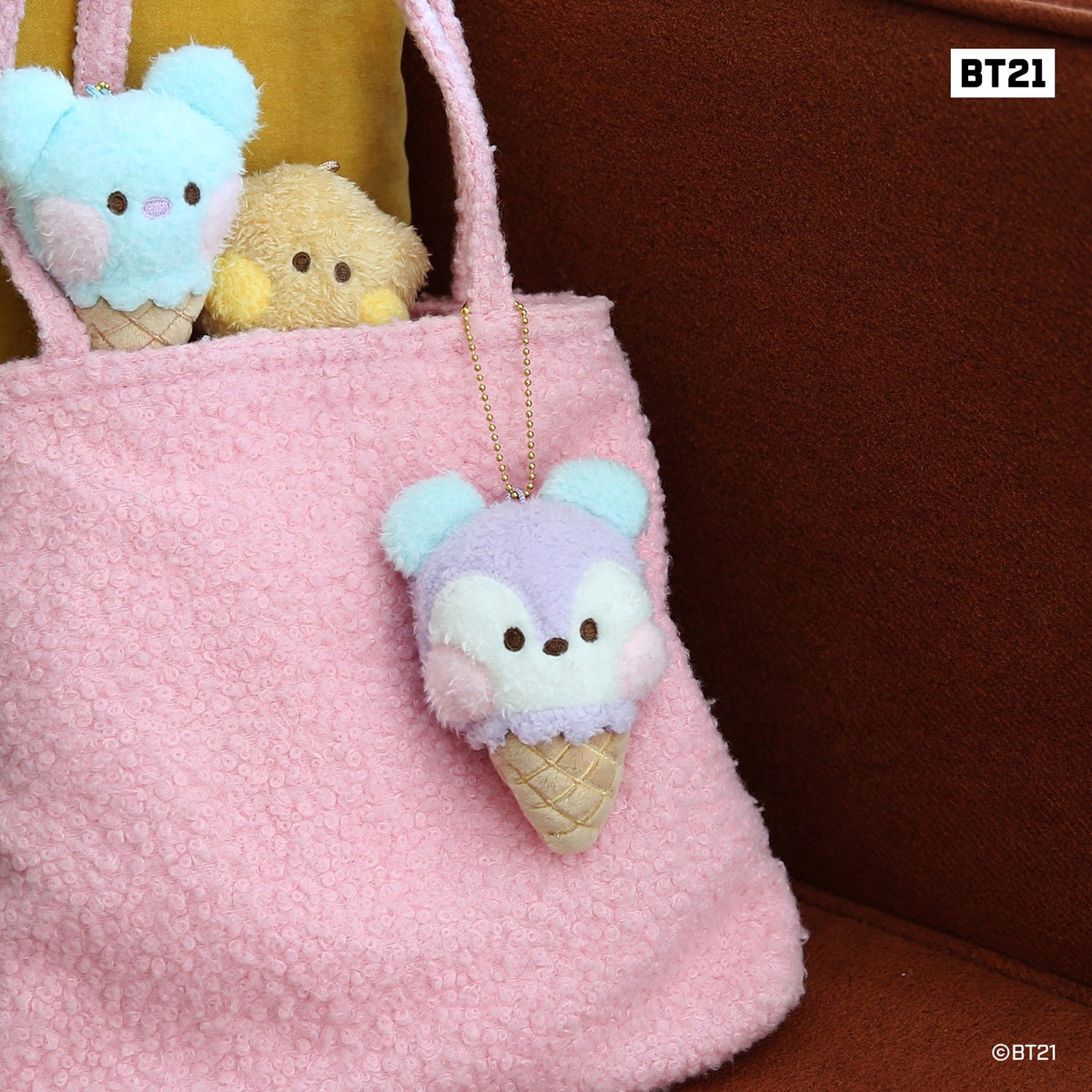 BT21 Official Minini Ice Cream Plush Keyring – K-STAR