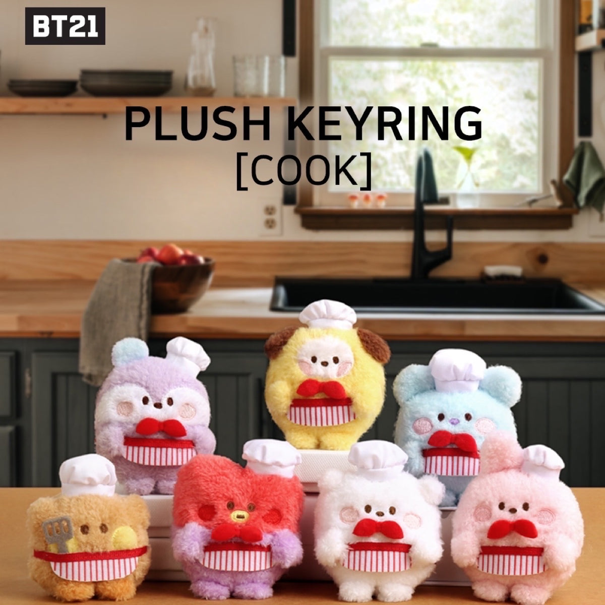 BT21 Minini Official Cook Plush Keyring – K-STAR