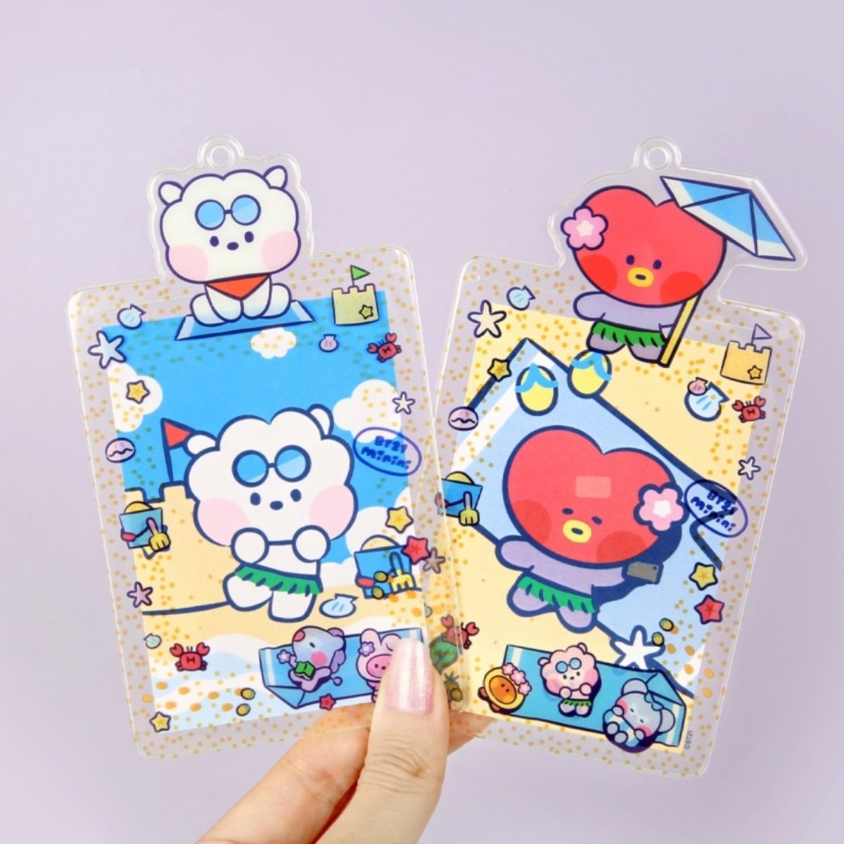 [LINE X BT21] BT21 Minini Photocard Holder Summer Sky Version – K-STAR