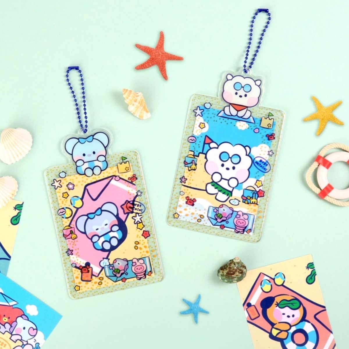 [LINE X BT21] BT21 Minini Photocard Holder Summer Sky Version – K-STAR