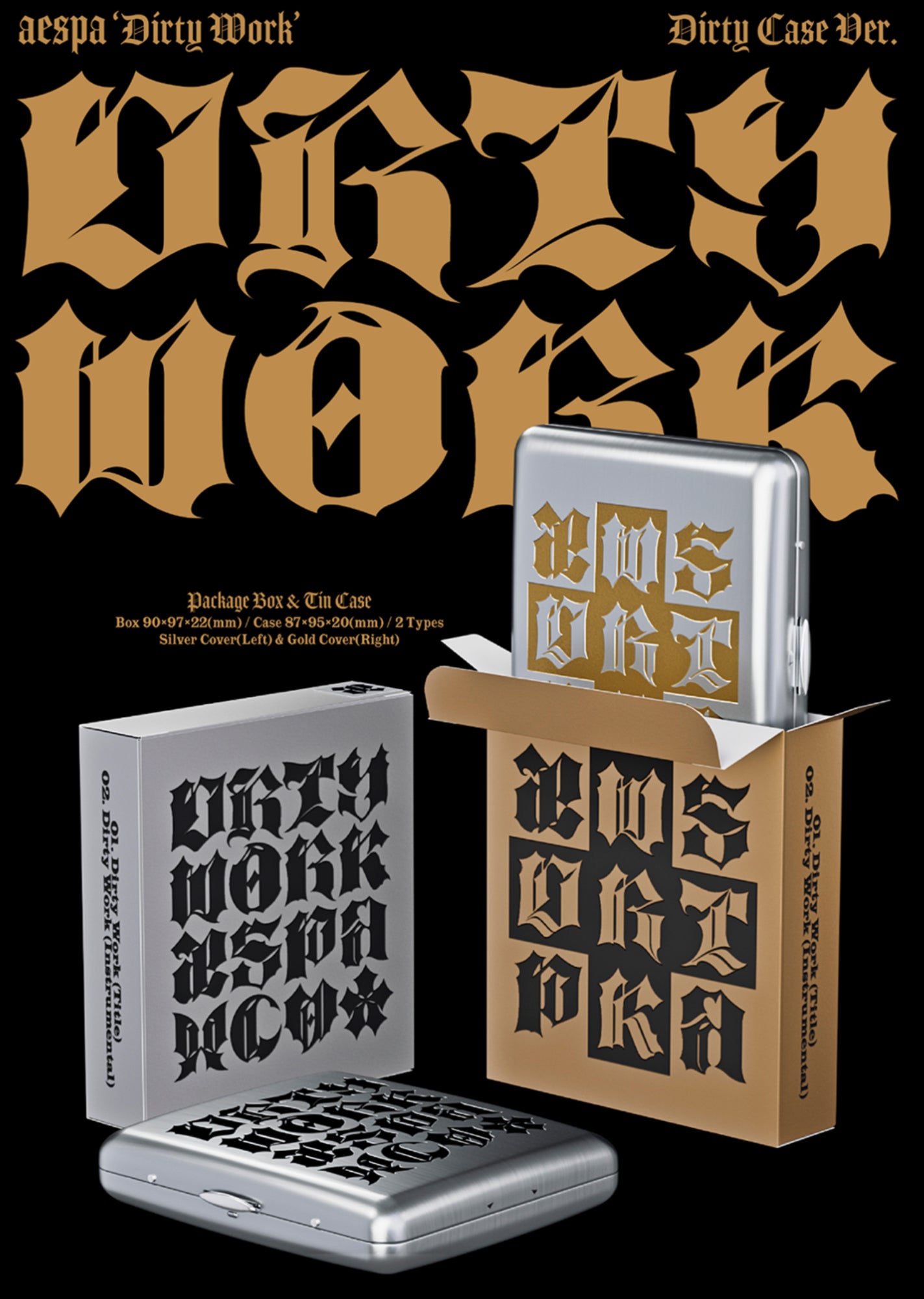 Kpop Merchandise Collection Aespa Dirty Work 1st Single Album - Dirty ...