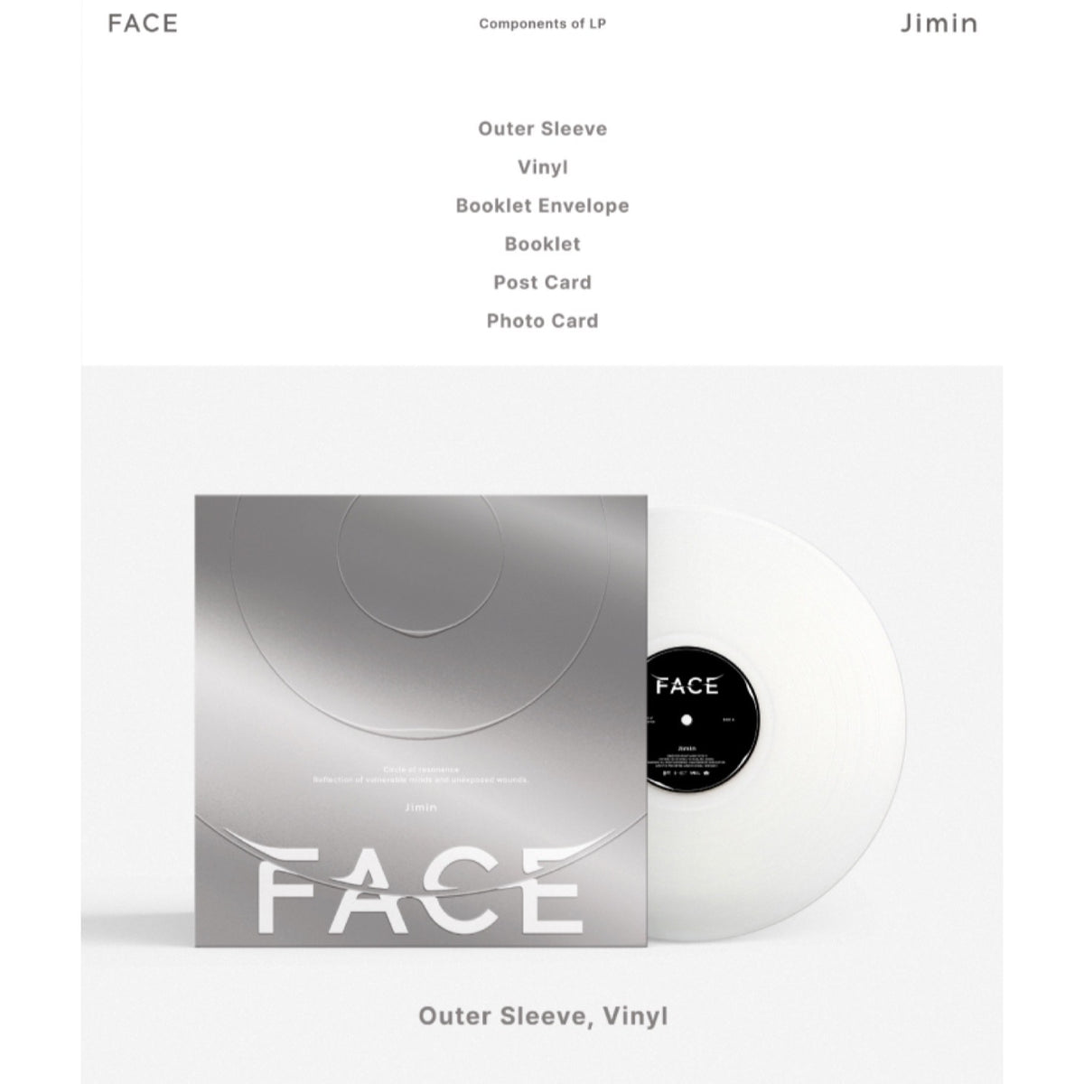 BTS JIMIN Solo Album FACE Vinyl LP Limited Edition – K-STAR