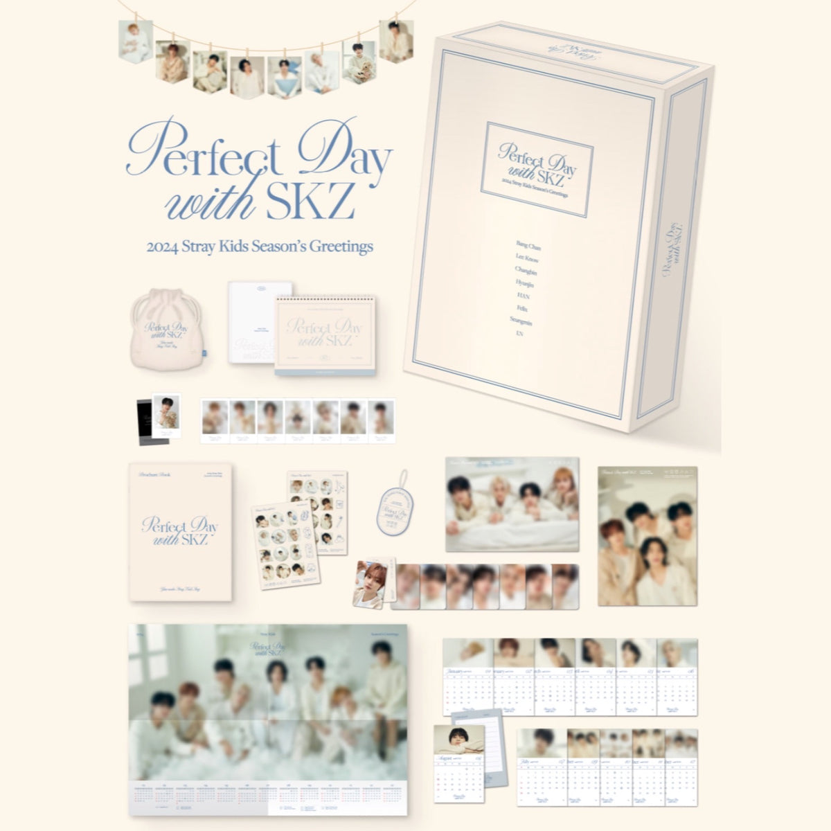 STRAY KIDS - PERFECT DAY WITH SKZ 2024 Official Season's Greetings + P ...