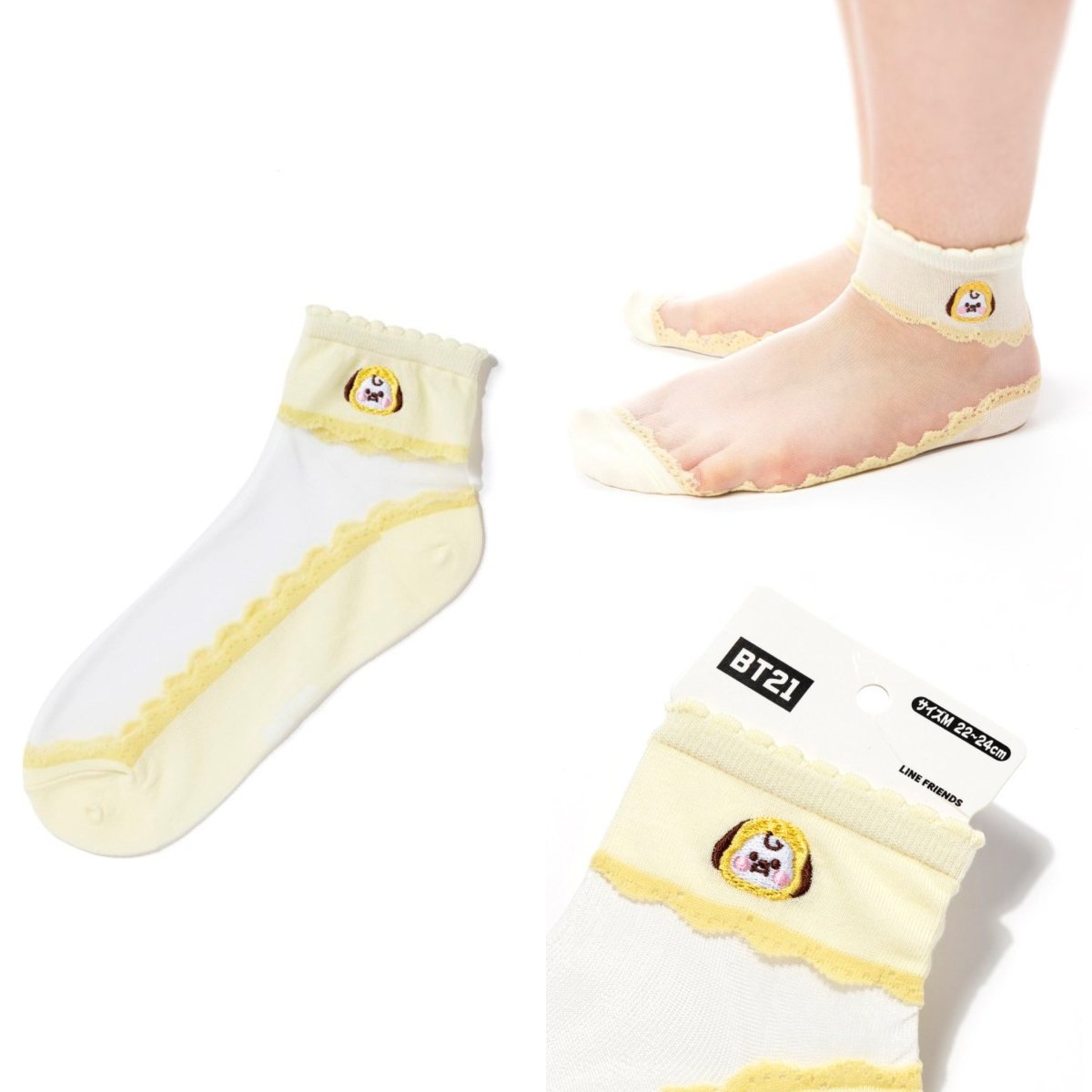 [BT21 JAPAN] Official BT21 Transparent Socks 7SET – K-STAR