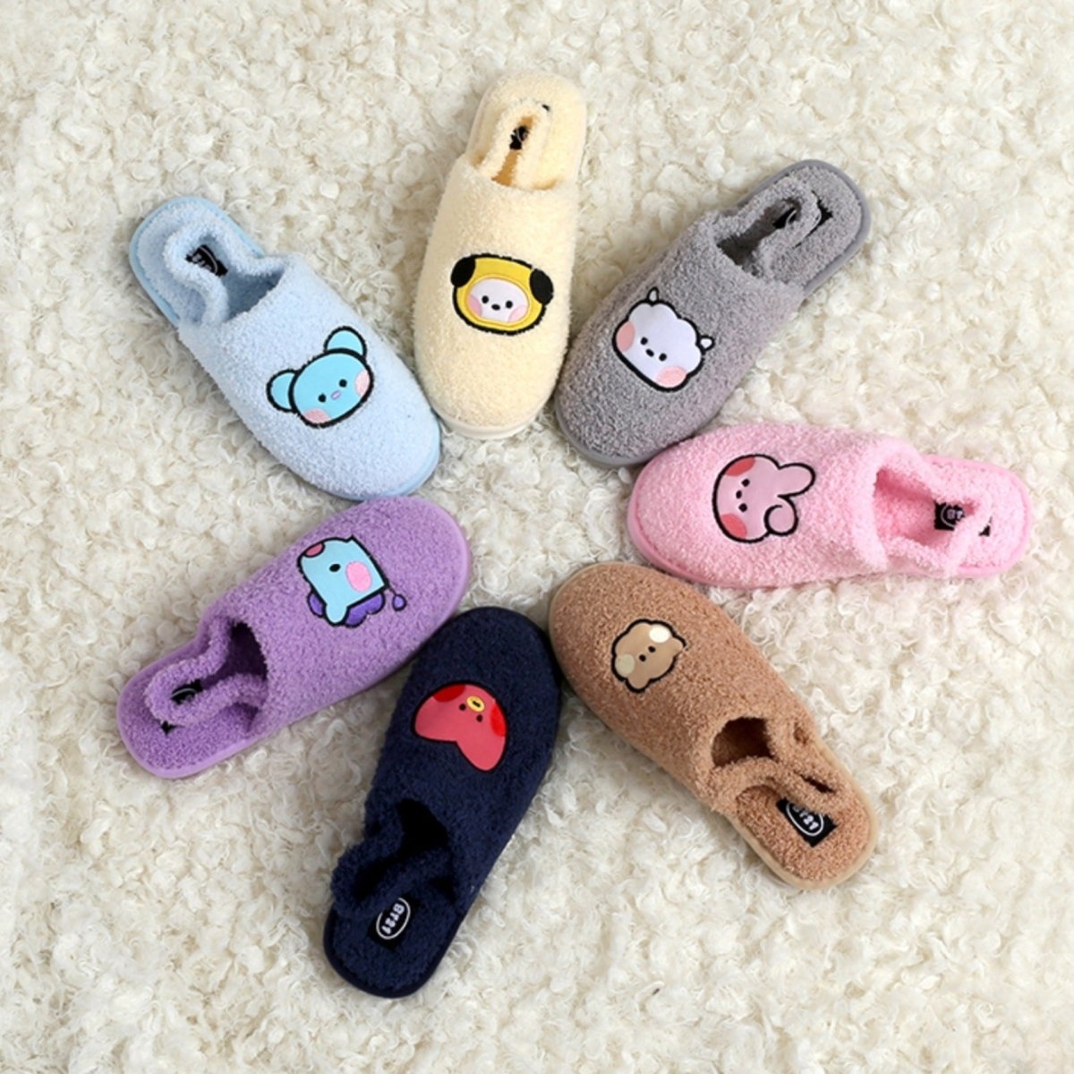BT21 Minini Official Banding Winter Slippers – K-STAR