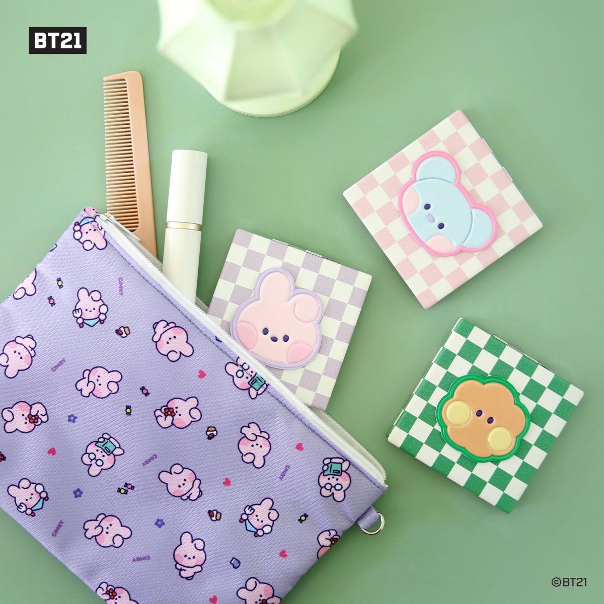 BT21 Minini Official Leather Patch Mirror – K-STAR