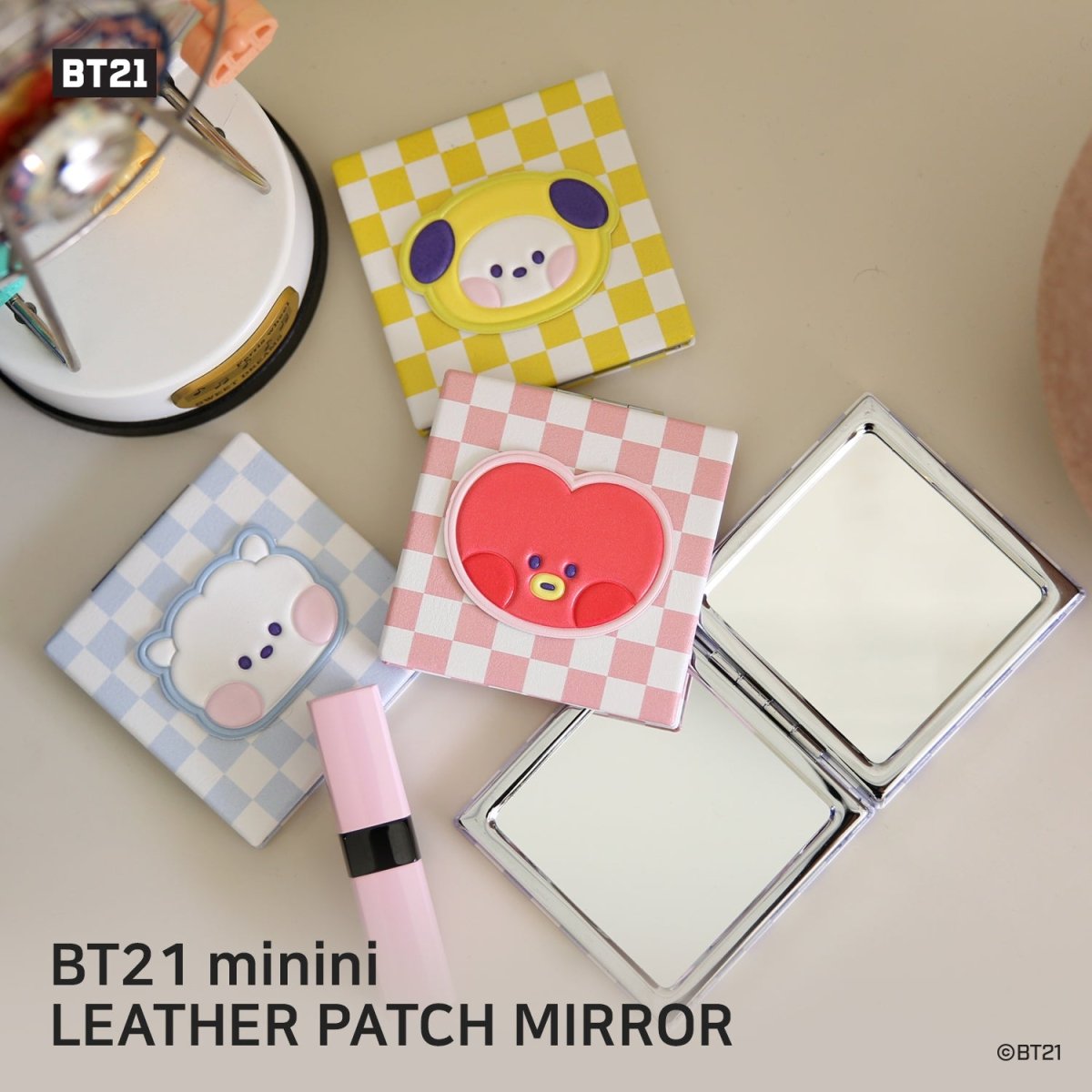 BT21 Minini Official Leather Patch Mirror – K-STAR