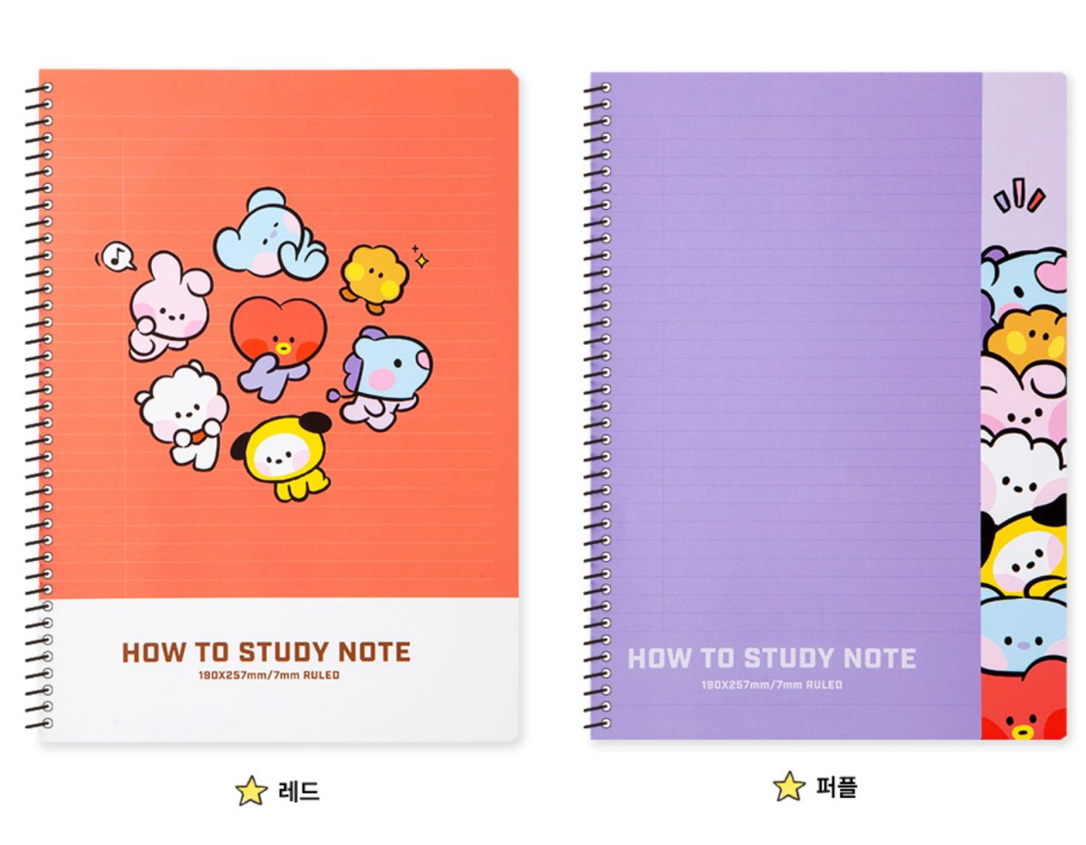 BT21 Official How To Study Note 95 x 110 mm – K-STAR