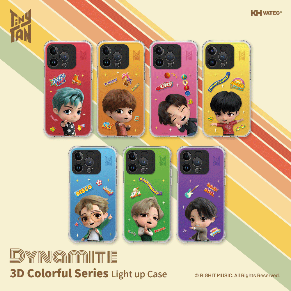 BTS TinyTAN Official Dynamite 3D Light up Phone Case (iPhone and Galax ...