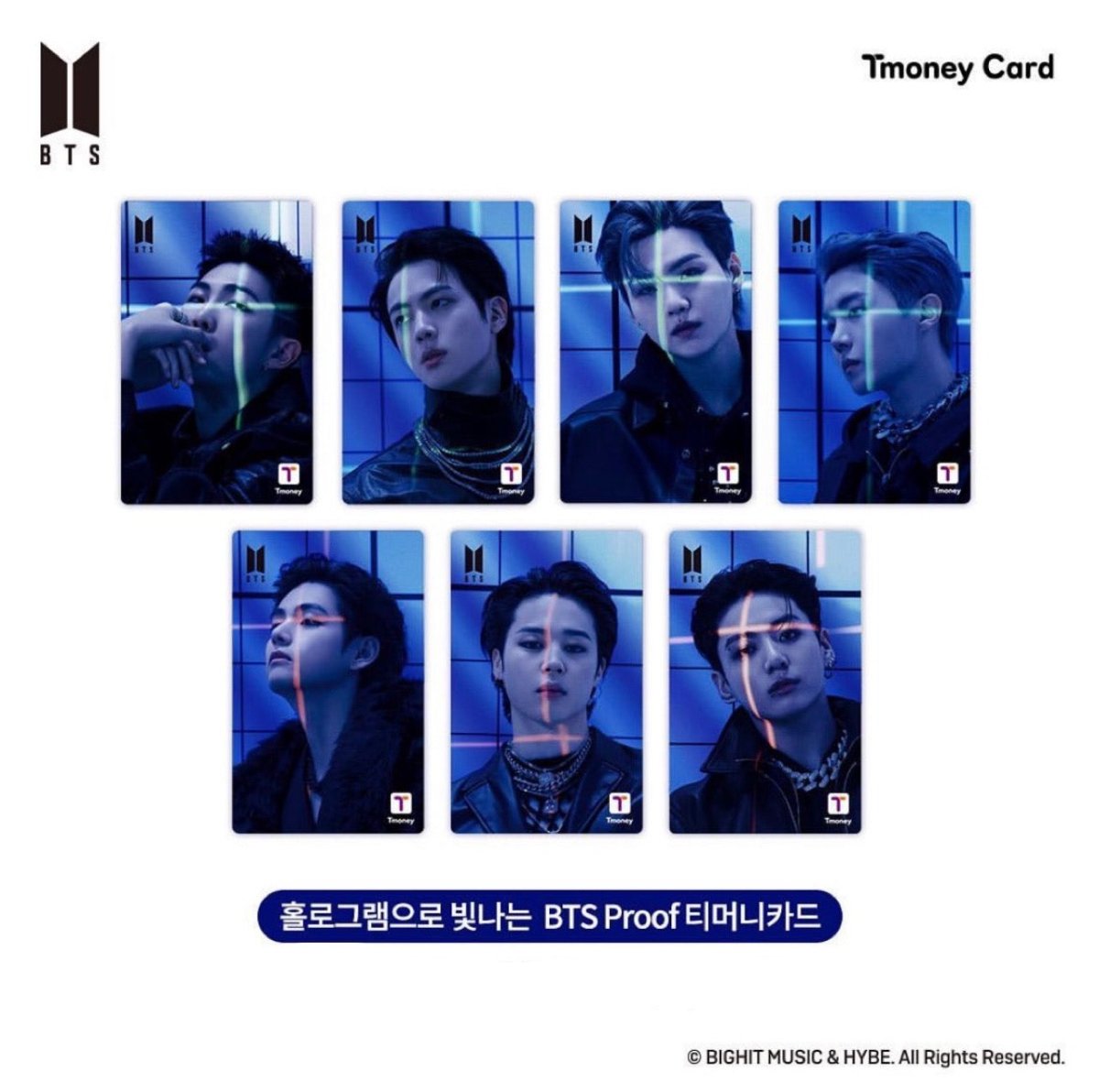 BTS x TMoney - Proof Metallic Hologram Transportation Card – K-STAR