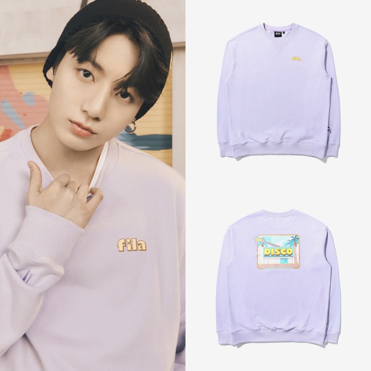 [FILA X BTS] BTS Official Dynamite Collection JUNGKOOK Sweater (+ Keyr ...