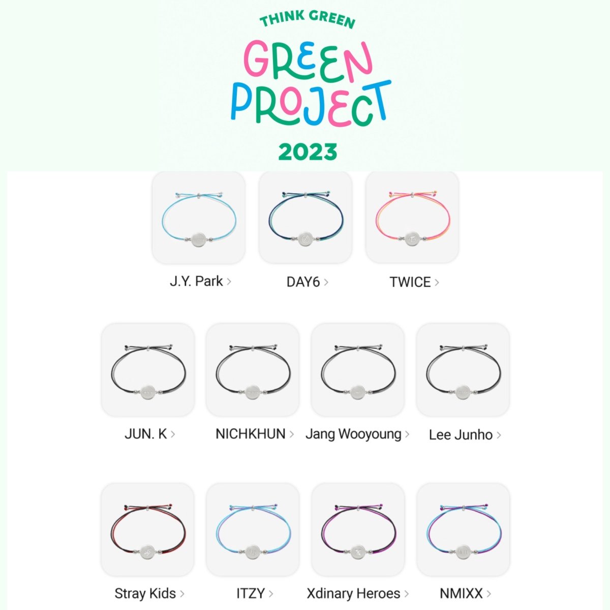 JYP ARTISTS - THINK GREEN GREEN PROJECT 2023 – K-STAR
