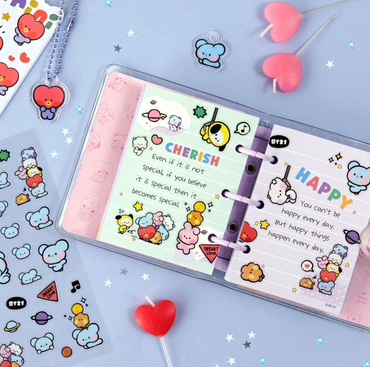 [LINE X BT21] BT21 Baby Clear Sticker Minini Version 7SET – K-STAR