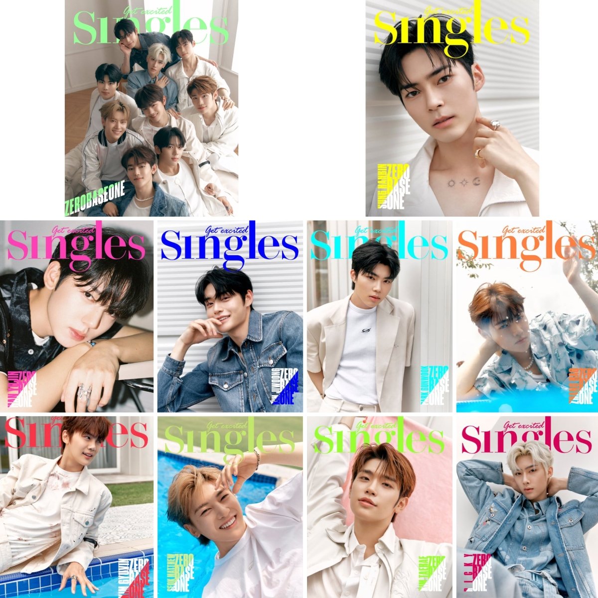 Singles KOREA Magazine ZEROBASEONE ZB1 August 2023 Issue – K-STAR